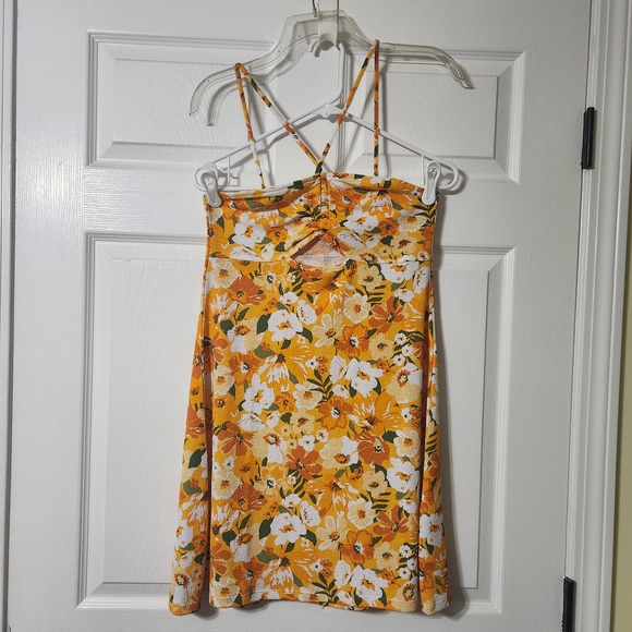 Divided | Dresses | Divided Orange And White Floral Mini Dress | Poshmark